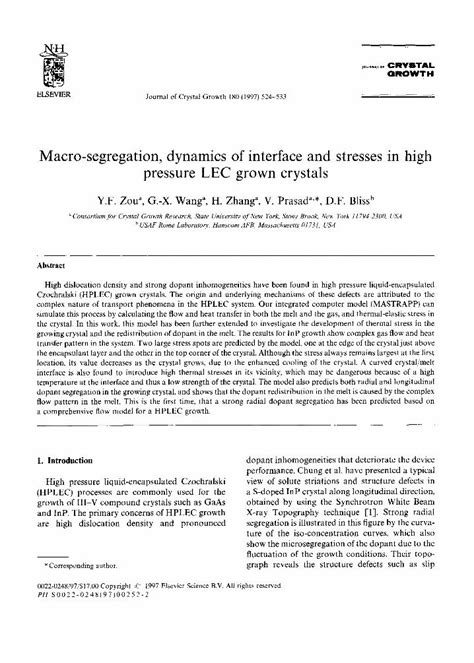 Pdf Macro Segregation Dynamics Of Interface And Stresses In High