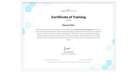 Gaurav Das On Linkedin Successfully Completed The Back End Web
