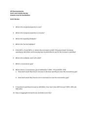 AP Macroeconomics Unit Review Answers Explained Course Hero