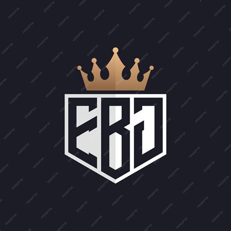Premium Vector Luxury Ebj Logo With Crown Elegant Initials Ebj Letter