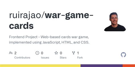 Github Ruirajaowar Game Cards Frontend Project Web Based Cards War Game Implemented Using
