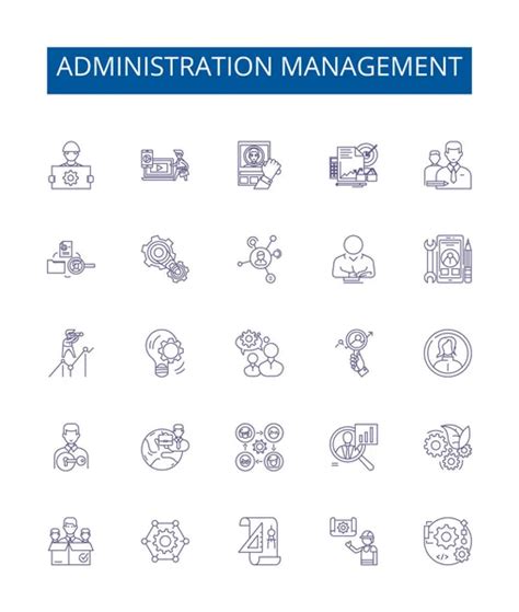 Agile Management Line Icons Signs Set Design Collection Agile Management Stock Vector By