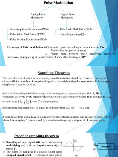 pulse modulation pdf multiplexing sampling signal processing