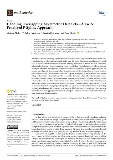 PDF Handling Overlapping Asymmetric Data SetsA Twice Penalized P