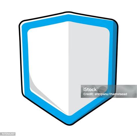 흰색과 파란색 보안 방패 아이콘 벡터 일러스트레이션은 흰색 배경에 격리되어 있습니다 평면 디자인 고급에 대한 스톡 벡터 아트 및 기타 이미지 Istock