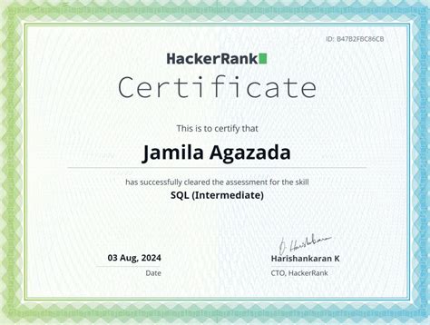 Jamila Agazada On Linkedin Datascience Sql Certification