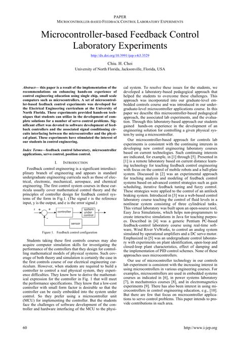 Pdf Microcontroller Based Feedback Control Laboratory Experiments