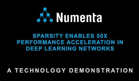 Technology Validation Sparsity Enables 50x Performance Acceleration Deep Learning Networks