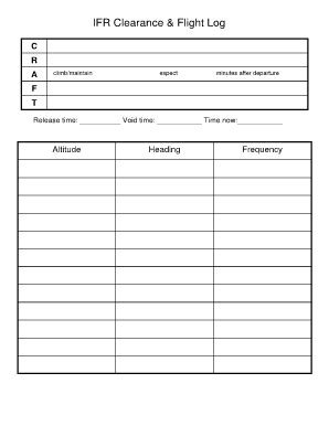 Ifr Clearance Fill And Sign Printable Template Online