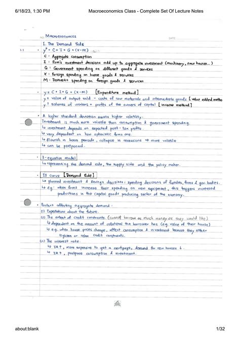 SOLUTION Macroeconomics Class Complete Set Of Lecture Notes Studypool