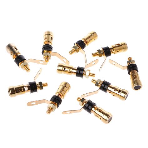 Ciyison 10pcs Brass Binding Post Spring Loaded Press Subwoofer Basket