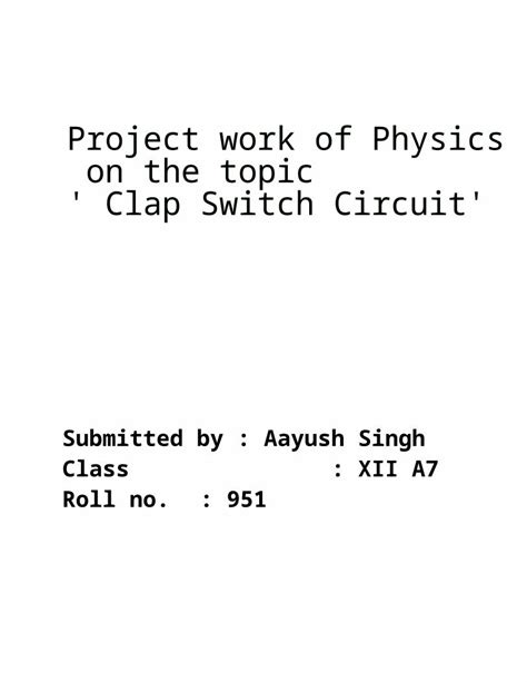 Docx Clap Switch Circuit Dokumentips