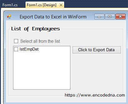 Windows Forms App Export Data To An Excel Sheet With Autoformat