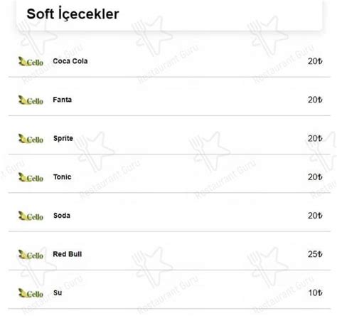 Menu At Run Istanbul