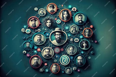 Premium Photo Data Sharing Social Network Concept Beautiful Colorful Illustration Vector Style
