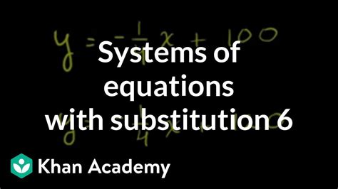 Analyzing Solutions To Linear Systems Algebraically Algebra I Khan Academy Youtube