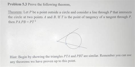 Solved Problem 53 Prove The Following Theorem Theorem Let