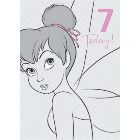 Disney Tinkerbell 7 Today 7th Birthday Greeting Card Disney Character Cards On Onbuy