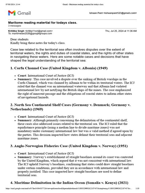 Gmail Maritime Reading Material For Todays Class Pdf