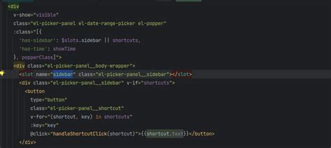 Feature Request Slot Sidebar In Date Picker With Type Daterange · Issue 22373 · Elemefe