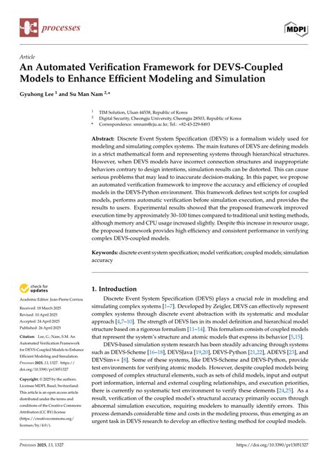 Pdf An Automated Verification Framework For Devs Coupled Models To