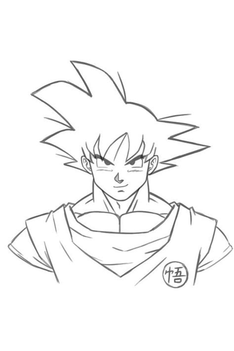 Drawing Of Goku Goku Drawing Step By Step Drawing Easy Drawings