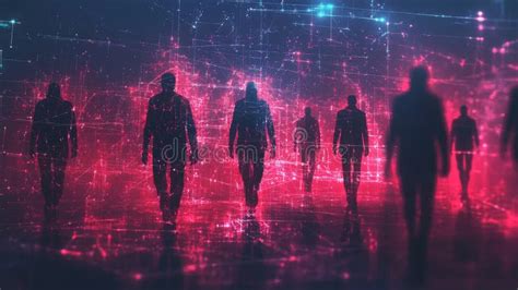 cybersecurity concept digital hacking and internet crime illustration