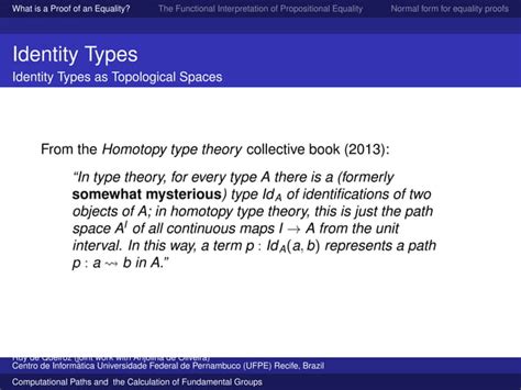 Computational Paths And The Calculation Of Fundamental Groups Ppt