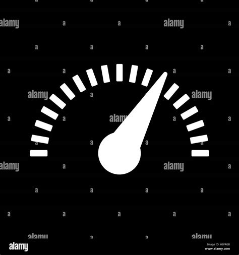 The Tachometer Speedometer And Indicator Icon Performance Measurement Symbol Flat Vector