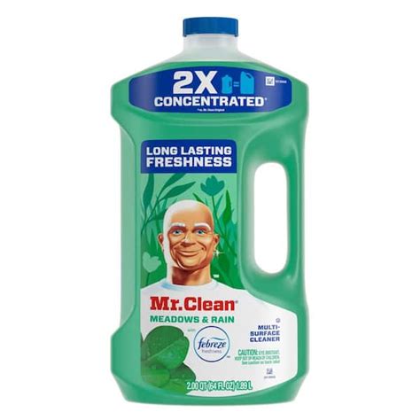 Mr Clean 64 Oz Meadows And Rain Scent With Febreze All Purpose Cleaner 003077210725 The Home