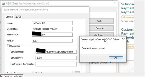 Suiteanalytics Connect How To Resolve Odbc Error When Connecting To Netsuite Release Preview
