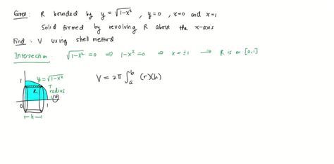 solved for the following exercises use shells to find the volume