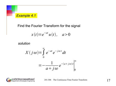 Chapter The Continuous Time Fourier Transform PDF