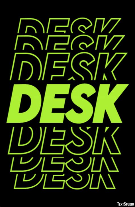 Desk Modern Stroke Text Effect Generator