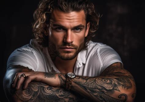 Premium Ai Image Handsome Male Posing With Generative Ai