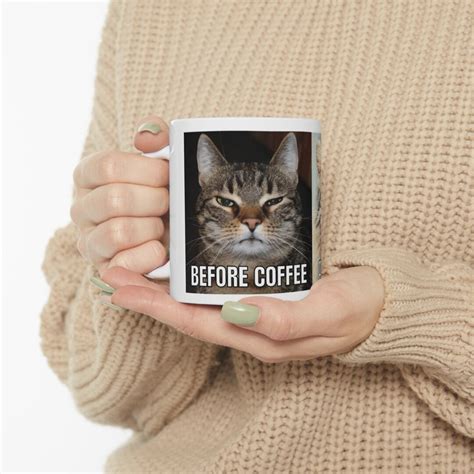 Cat Funny Mug Mug Meme Etsy