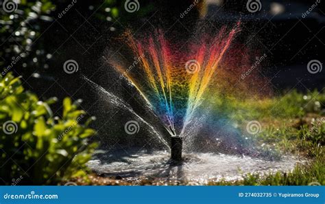 Colors Exploding In Nature Wet And Vibrant Generated By Ai Stock Image