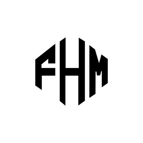 Fhm Brief Logo Design Mit Polygonform Fhm Polygon Und Würfelform Logo Design Fhm Sechseck