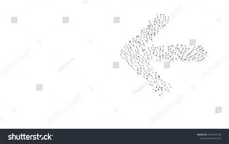 3d Rendering Nails Shape Symbol Arrow Stock Illustration 1922870150