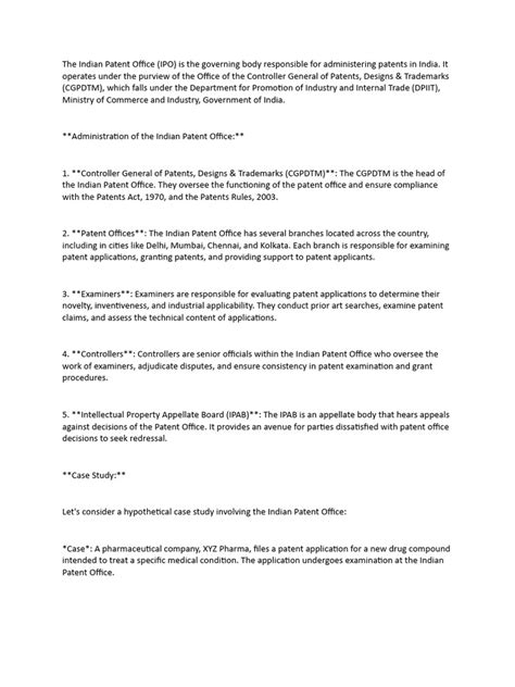 The Indian Patent Office Pdf Patent Prior Art