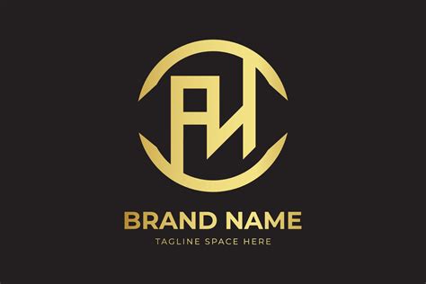An Lettermark Circle Logo With Gold Color Monogram Logo Vector Initial