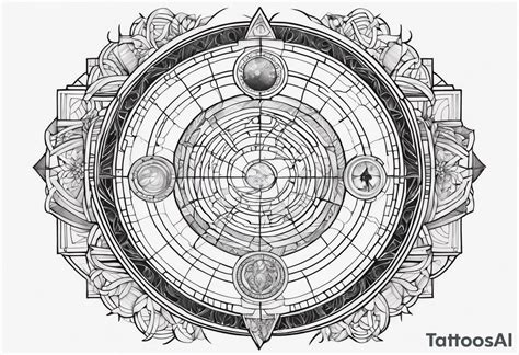 Very Masculine Tattoo About Creation Including Atlas Vitruvian Man Touch Of God And Tree Of