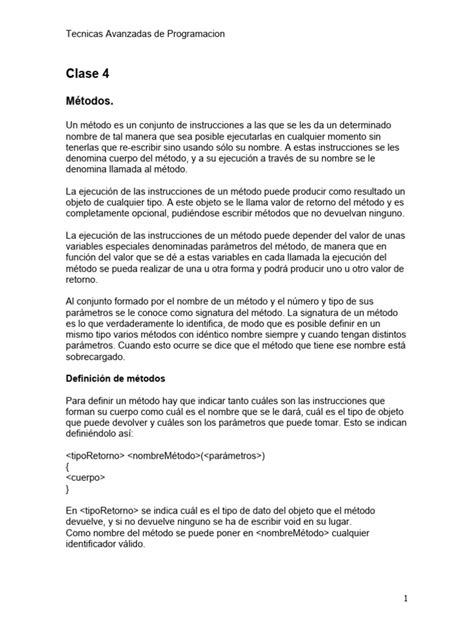 C Clase 4 Pdf C Sharp Lenguaje De Programación Objeto