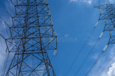 Towering Electrical Infrastructure Captures Raw Power Distribution Capability While Highlighting