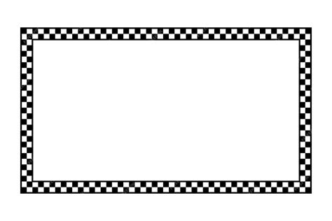 체크무늬 직사각형 프레임 무료 벡터