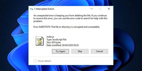 Fix The File Or Directory Is Corrupted And Unreadable Error