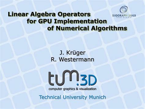 Ppt Linear Algebra Operators For Gpu Implementation Of Numerical