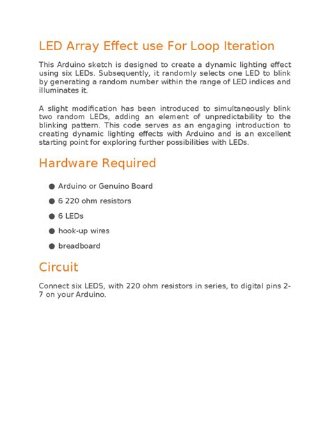 Led Array Random Nothing Led Array Effect Use For Loop Iteration