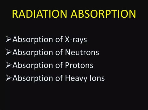 Radiobiology Physics And Chemistry Of Radiation Absorption Pptx