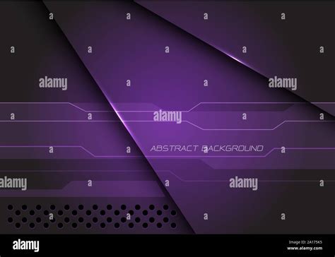 Abstract Purple Metallic Overlap Cyber Design Modern Futuristic Technology Background Vector
